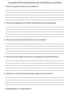 A beautiful mind mental health and mental Illness worksheet ...