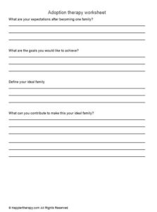 Adoption therapy worksheet - HappierTHERAPY