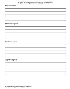 Anger Management And Substance Abuse Worksheet | HappierTHERAPY
