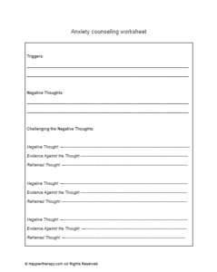 Emotional triggers worksheet (PDF) - HappierTHERAPY