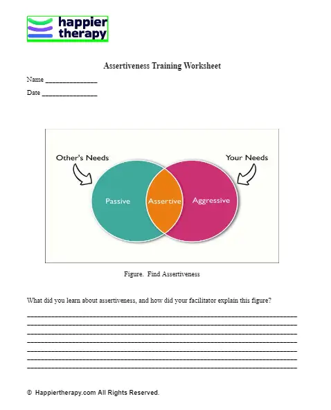 Assertiveness Training Worksheets
