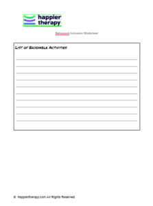 Behavior Therapy Worksheet | HappierTHERAPY
