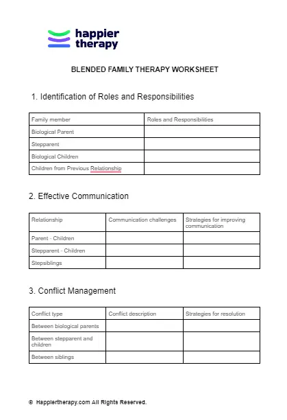 Family Therapy Worksheets Homeschooldressagecom Worksheet Template