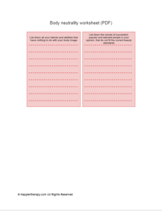 Body Language Autism Worksheet - HappierTHERAPY