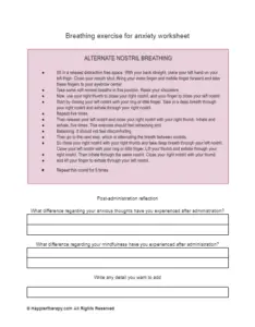 Anxiety Log Worksheet | HappierTHERAPY