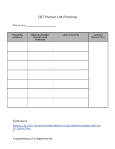 CBT Laddering Worksheet | HappierTHERAPY