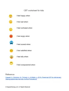 Emotional Regulation Worksheet For Children - HappierTHERAPY
