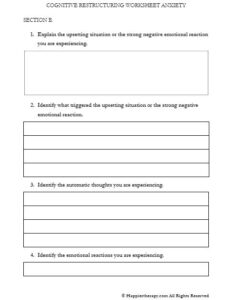 COGNITIVE RESTRUCTURING WORKSHEET ANXIETY - HappierTHERAPY