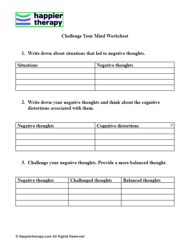 Challenge Your Mind Worksheet