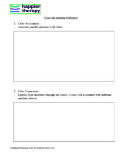 Emotions Worksheet | HappierTHERAPY