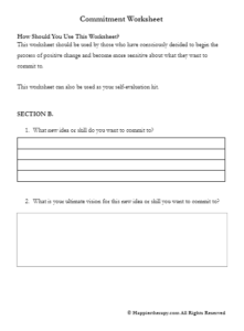 Commitment Worksheet - HappierTHERAPY