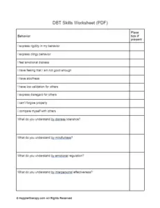 Therapy Worksheet for Nightmares - HappierTHERAPY