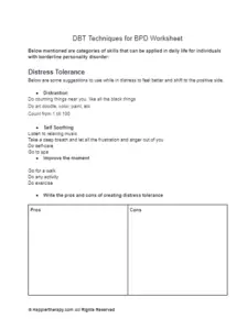 CBT Time Management Worksheet - HappierTHERAPY