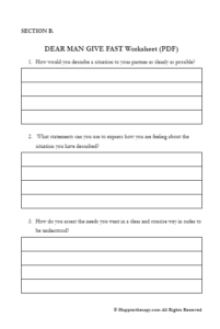 GIVE DBT Worksheet | HappierTHERAPY