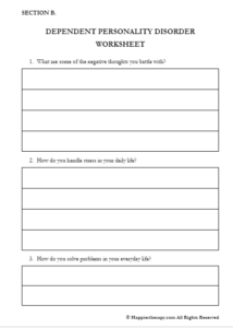 Personality Disorder Worksheet | HappierTHERAPY