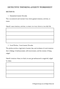 Identify Anxiety Worksheet | HappierTHERAPY