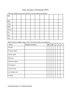 One Day At A Time Recovery Worksheet | HappierTHERAPY