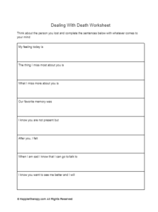 Therapy Worksheet on Letting Go - HappierTHERAPY