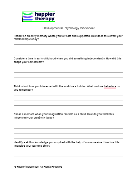 Developmental Psychology Worksheet | HappierTHERAPY