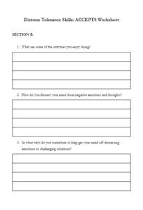 DBT ACCEPTS Worksheet | HappierTHERAPY