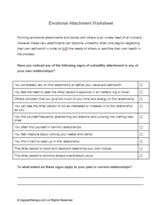 Emotional Abuse Worksheet | HappierTHERAPY