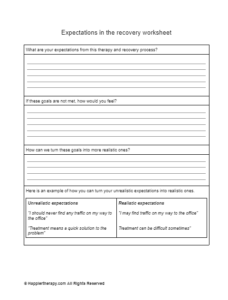 Setting Expectations Worksheet | HappierTHERAPY