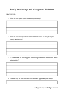 Family Dynamics Worksheet | HappierTHERAPY