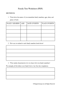 Family Dynamics Worksheet – Family Questions Therapy | HappierTHERAPY