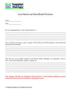 Mental Health Coping Skills Worksheet | HappierTHERAPY