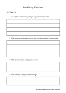 Food Journal Worksheet | HappierTHERAPY