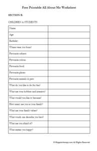 The Self Identity Worksheet | HappierTHERAPY