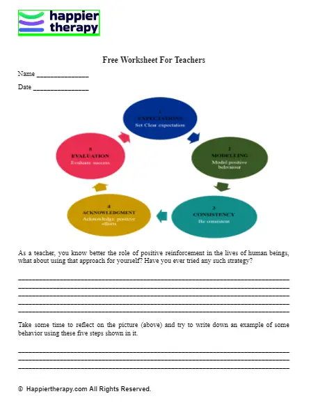 Free Worksheet For Teachers | HappierTHERAPY
