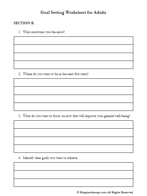 Zig Ziglar Goal Setting Worksheet