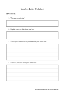 Therapy Grief Worksheet | HappierTHERAPY