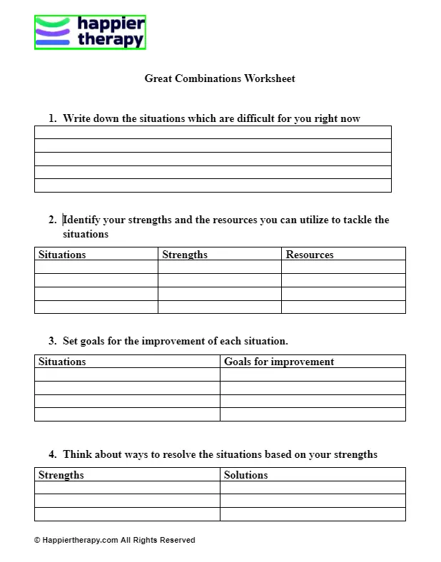 Great Combinations Worksheet HappierTHERAPY great-combinations-worksheet-happiertherapy