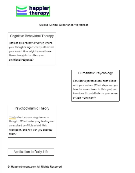 Guided Clinical Experience Worksheet | HappierTHERAPY