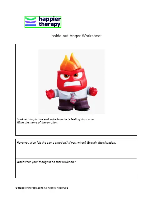 Inside Out Anger Worksheet | HappierTHERAPY
