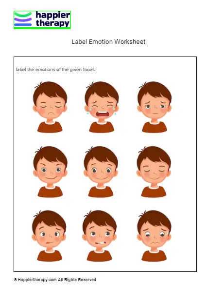 Labeling Emotions Worksheet Emotion Wheel & Therapy Worksheets: Foster
