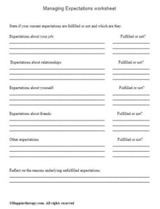 Managing Expectations worksheet - HappierTHERAPY
