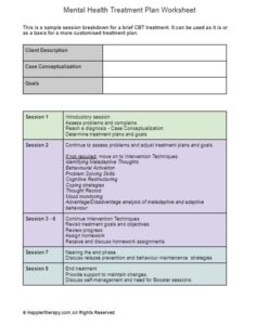 Mental Health Treatment Plan Worksheet - HappierTHERAPY