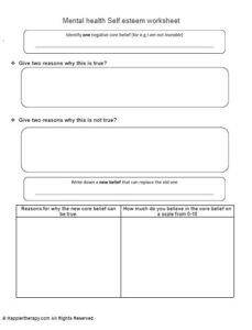 Hygiene and Mental Health worksheet - HappierTHERAPY