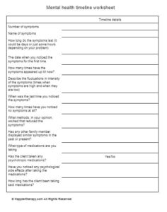 Mental health timeline worksheet - HappierTHERAPY