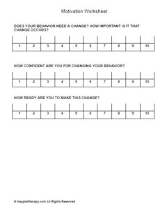 Motivation Worksheet- Motivating Self And Others | HappierTHERAPY