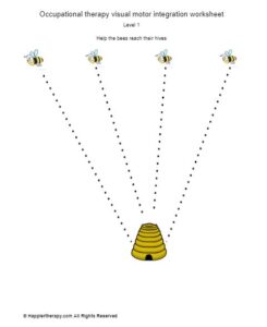 Occupational therapy visual motor integration worksheet - HappierTHERAPY