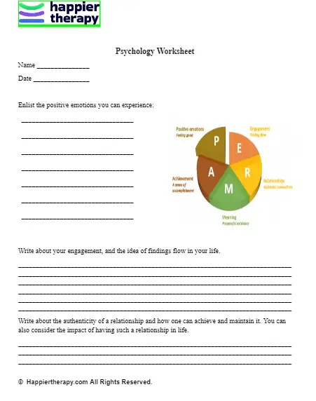 Psychology Worksheet | HappierTHERAPY
