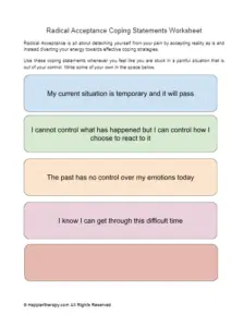 Radical Acceptance Therapy (DBT) Worksheet | HappierTHERAPY