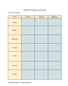 Self-esteem in recovery worksheet - HappierTHERAPY