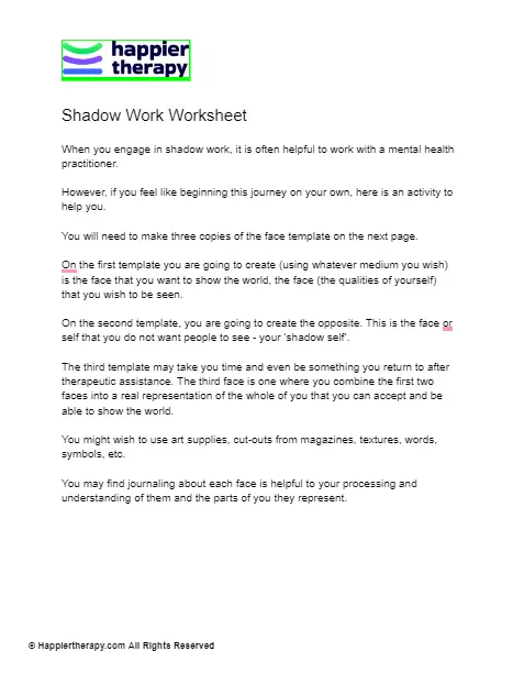 Shadow Work Worksheet | HappierTHERAPY