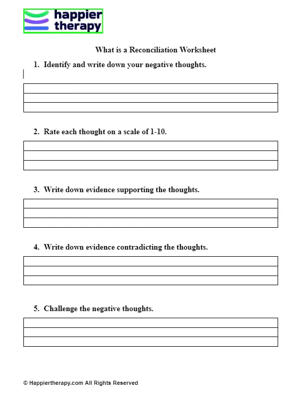What Is A Reconciliation Worksheet | HappierTHERAPY