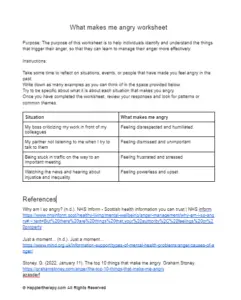 Roots Of Anger Worksheet | HappierTHERAPY